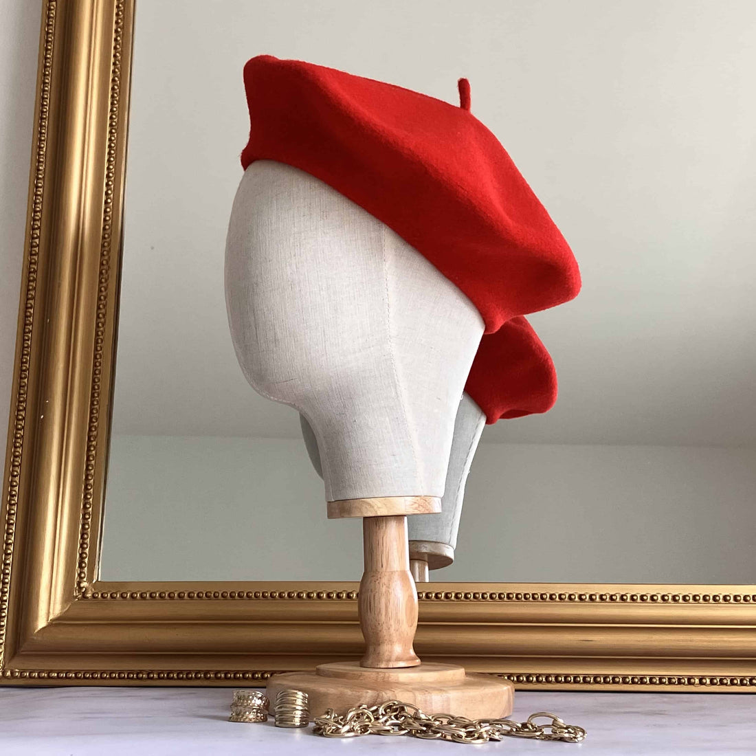 French red beret hat in pure wool for kids – French Address