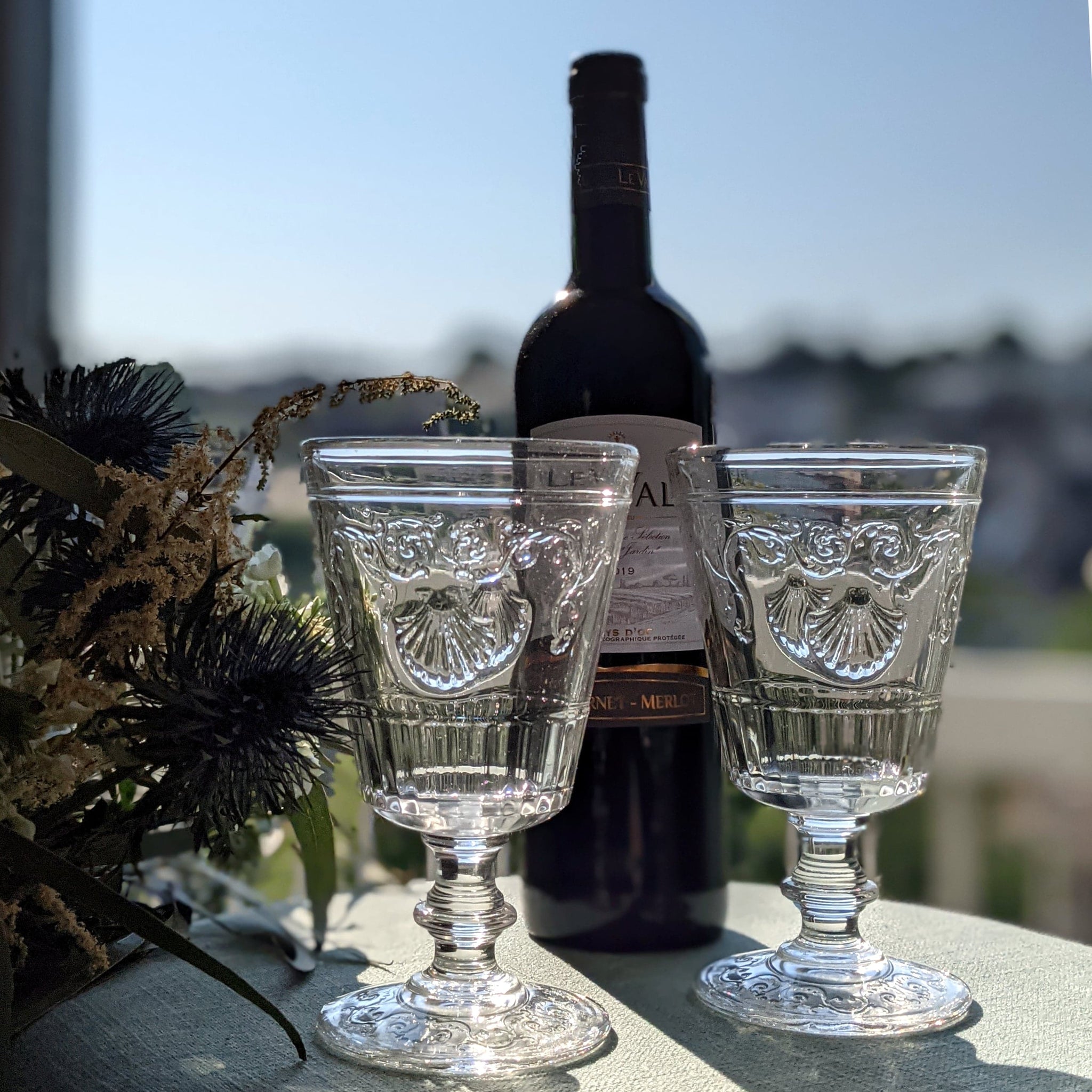 Set of 2 Versailles drinking glasses - French glassware – French Address