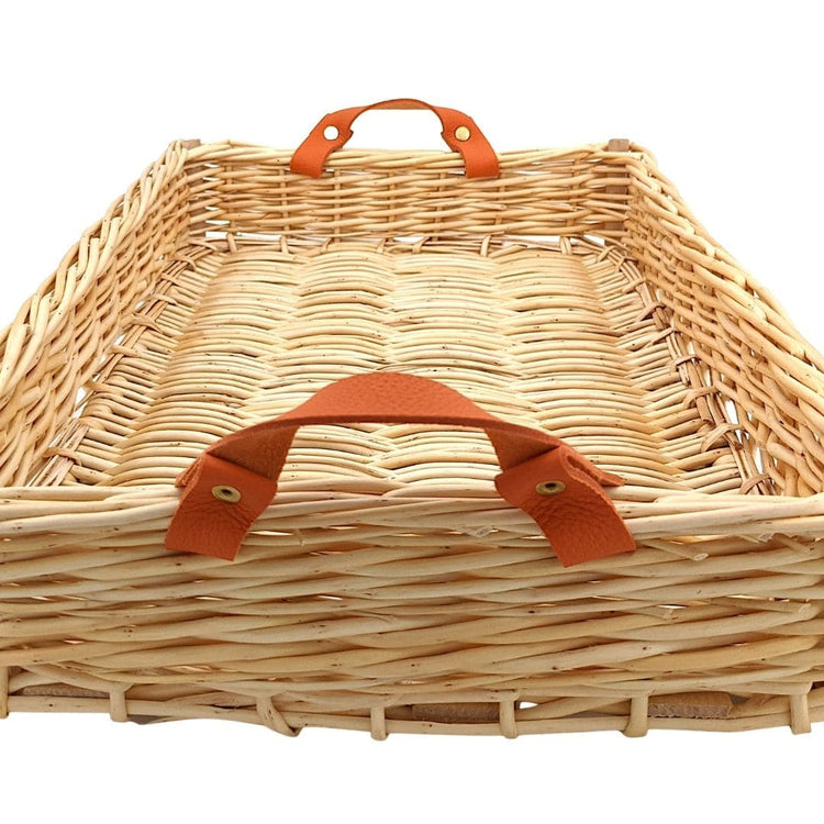 French country tray in white wicker – French Address